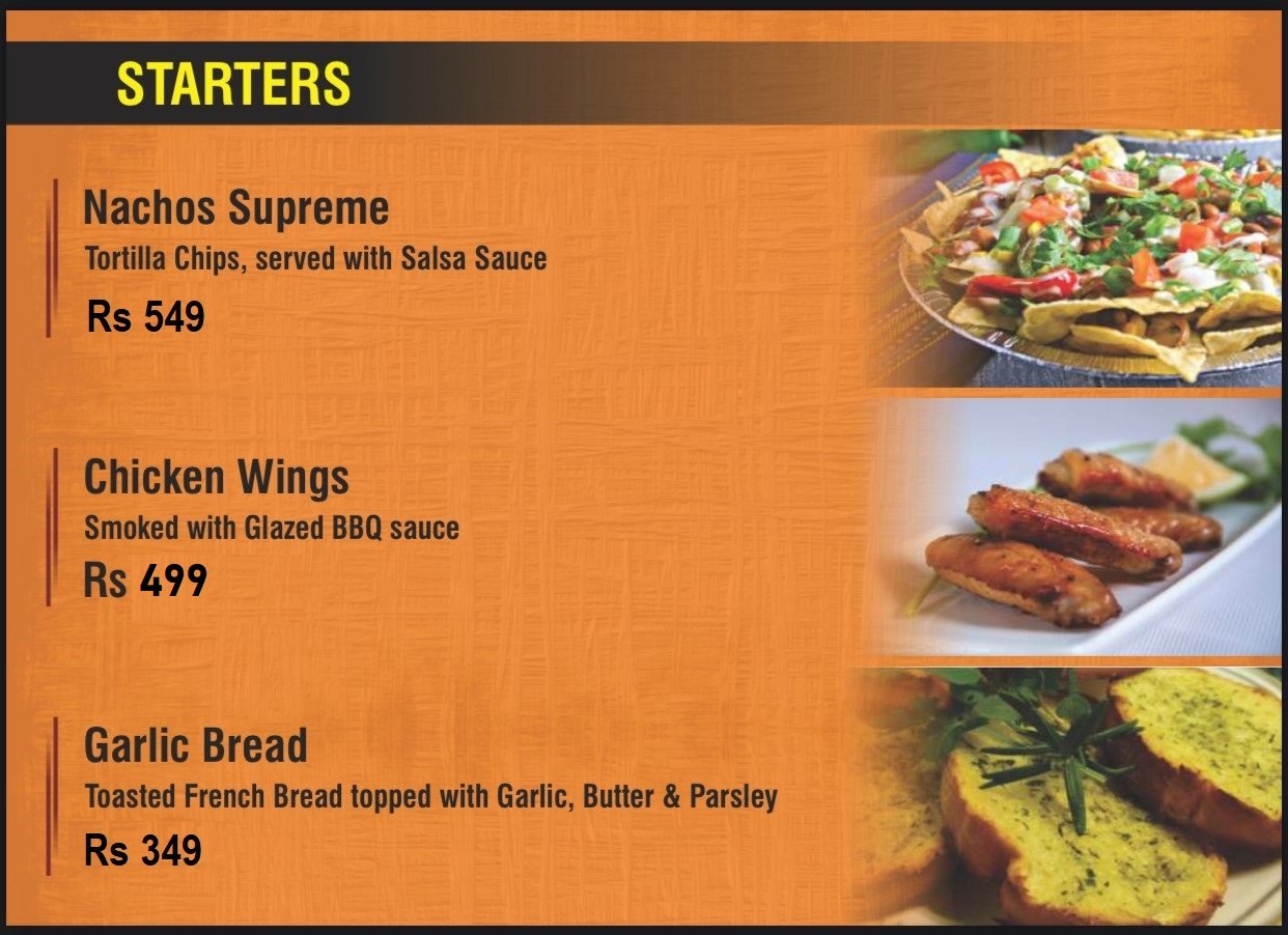 MENU - PORTERHOUSE