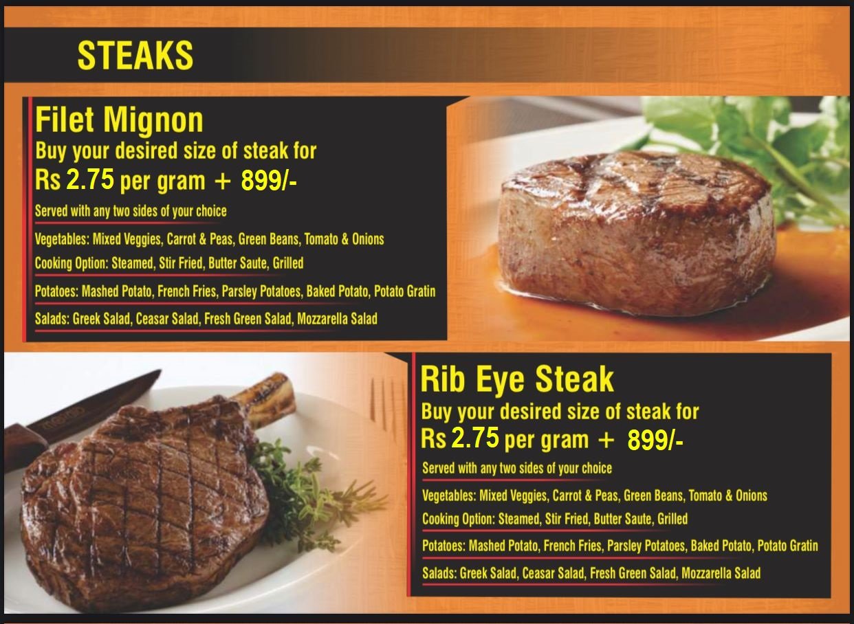 MENU - PORTERHOUSE
